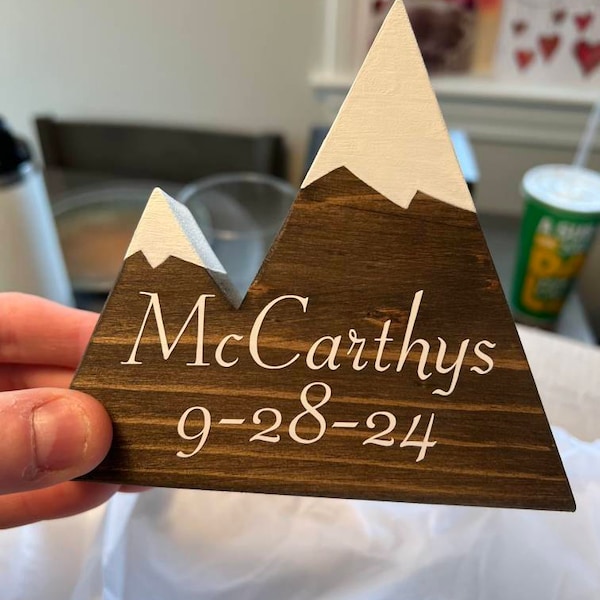 Wooden Mountains | Centerpieces | 3 Peak | Rustic Table Numbers ...