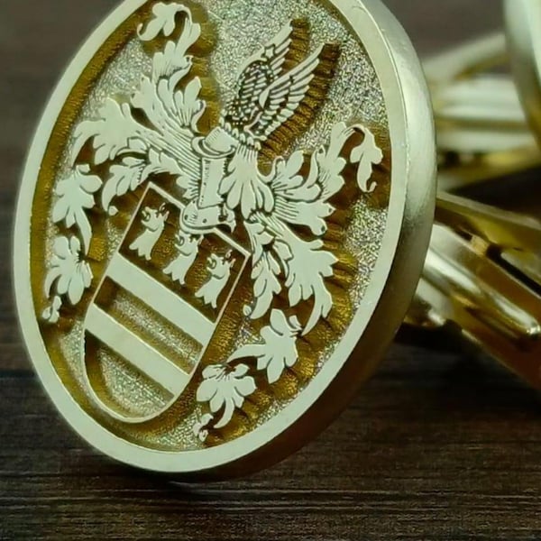 Personalized Coat of Arm Cuff Links With Sterling Silver,custom ...
