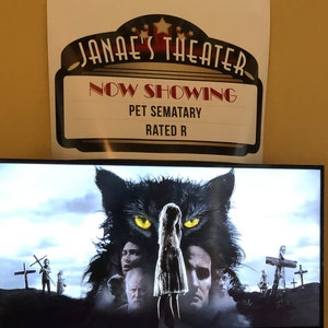 Custom Movie Theater Sign - Digital Download, DIY Printable Sign, Movie ...