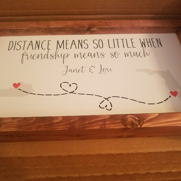 Best Friend Long Distance Gift, Distance Means so Little When ...