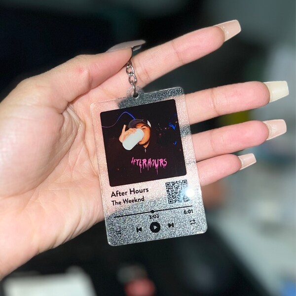 Custom Photo Music Keychain: Personalized Acrylic Song Gift, MK01 - Etsy
