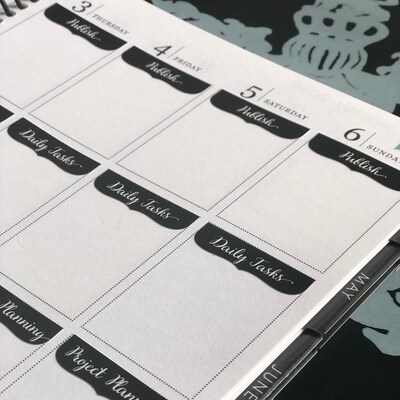 24 Custom or Blank Planner Headers, Fits Erin Condren 7x9 Vertical ...