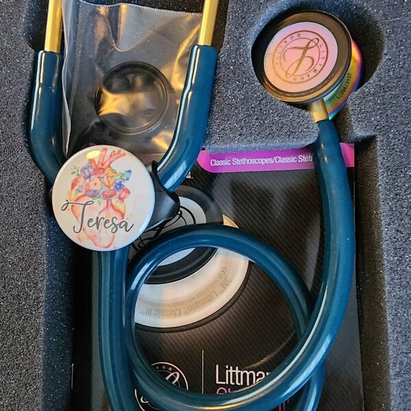 Leopard Print Stethoscope ID Tag Animal Print Cardiology Stethoscope ID ...