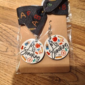 Personalized Custom Teacher Appreciation Dangle Earrings. Custom Made ...