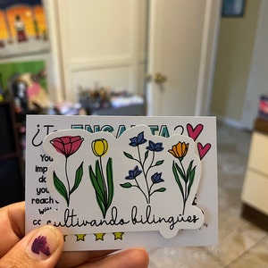 Maestra Vinyl Sticker Mexican Sticker Bilingual Spanish - Etsy