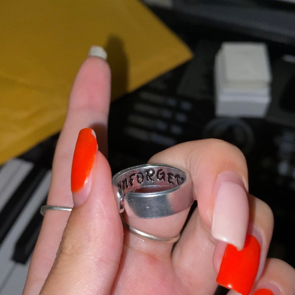 Secret Message Ring, Personalized Ring, Adjustable Ring Jewelry, Hand ...