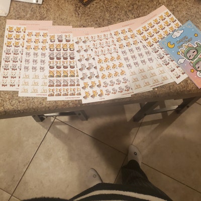 Kawaii Cat Workout Planner Stickers, Workout Reminders, Cute Planner ...