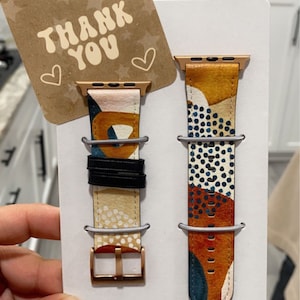 Rustic Abstract Shapes Apple Watch Band Series 3 4 5 6 7 8 SE 38mm 40mm ...