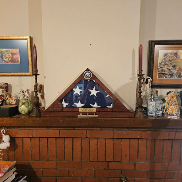 Flag Display Case With Embedded Shell Casing Holes; Maple Inlay ...