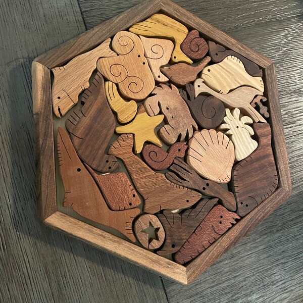 Animal Puzzle, Africa Map Puzzle, Wooden Puzzle, Montessori Toys ...