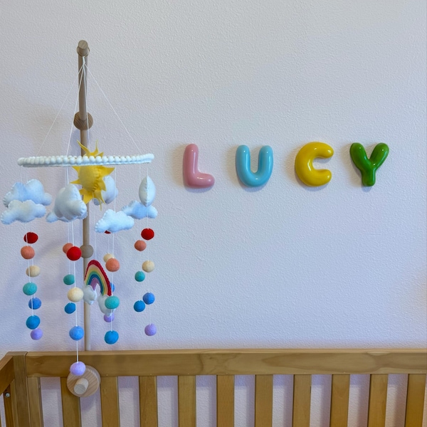 Ceramic Bubble Letters-ceramic Bubble Letter: Colorful Handmade ...