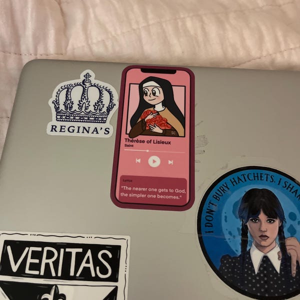 St. Bernadette Soubirous Sticker, Catholic Stickers, Saint Stickers ...