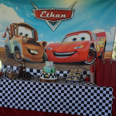 Car, Birthday Backdrop, Personalized Birthday Backdrop, Race Car ...