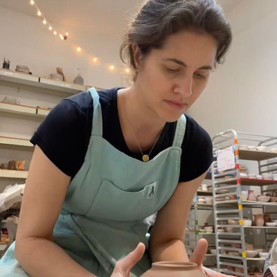 Aqua Blue Durable Cotton Canvas Pottery Apron Ceramic Apron Throwing ...