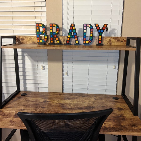 Black "brick Script" Stand-up Letters, Embedded With Real Bricks. - Etsy