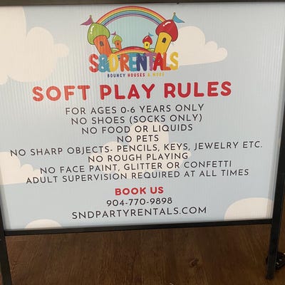 Bounce House Rules, Sidewalk Sign, A-frame Business Sign, Business Menu ...