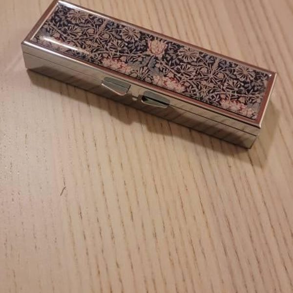 William Morris Honeysuckle Vintage Cute Pill Box Case - Cute Medicine ...