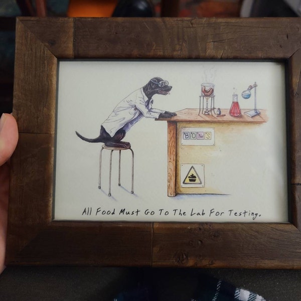 All Food Must Go to the Lab for Testing Card - Black Lab Card - Black ...