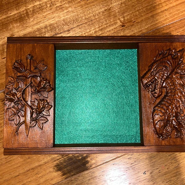 Dnd Dice Box, Dnd Rolling Tray, Personalized Name Engraving, Dice Case ...