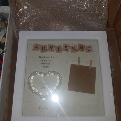Bridesmaid Gifts Personalised, Gift for Maid of Honour, Sister Frame ...