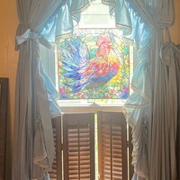 Blue Tang Stained Glass Window Cling Window Sticker Decal No Adhesive ...