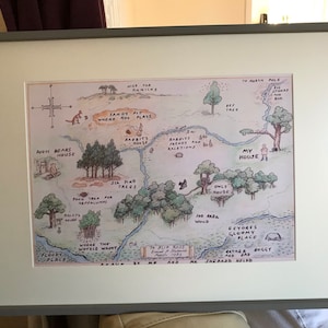100 Aker Wood Map Winnie the Pooh Print - Etsy