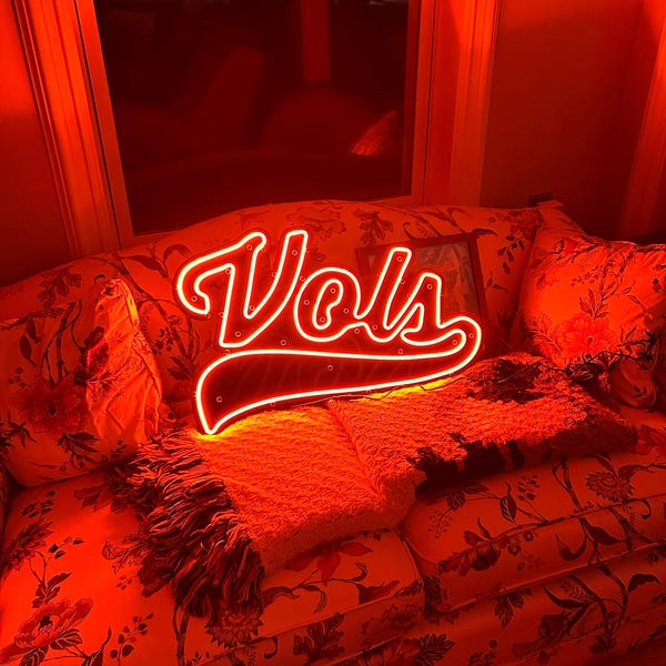 University of Tennessee Vols Power T Neon LED Light Art - Etsy