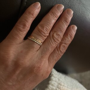 Silver Gold and Rose Gold Stackable Rings // Set of 3 Simple - Etsy