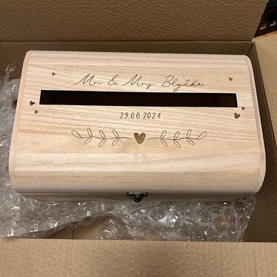 Personalised Funeral Memorial Donations Collection Card Post Box - Etsy