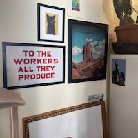 Leftist Poster: Workers of the World, Unite Retro Walter Crane Style ...