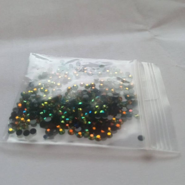 Hotfix Black Rhinestones-iron On-ss6 (2mm)-ss8 (2.5mm)-ss10 (3mm)-ss16 ...