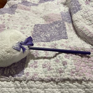 Luxurious Body Powder Puff, 4 Inches With Peach Ribbon Handle and Bow ...