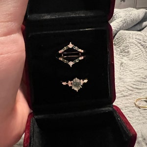 Unique Double Curved Moissanite Wedding Band Solid Gold Moissanite Ring ...