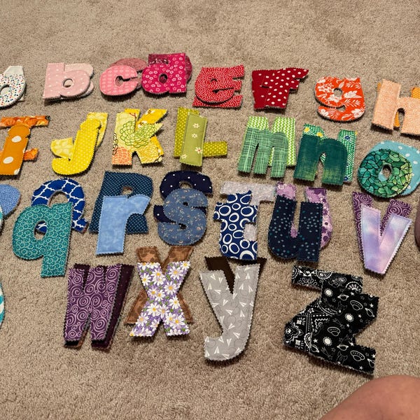 Fabric Alphabet Letters - Etsy