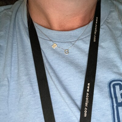 Block Name Necklace, Name Necklace With Curb Chain, Personalized Name ...