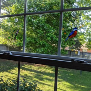 Bluebird Stained Glass Window Hangings Fathers Day Gift Custom - Etsy
