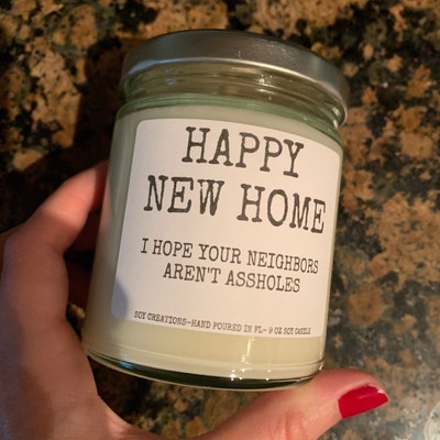 Happy New Home Candle/funny Candle/new Home Gift/housewarming Gift/soy ...