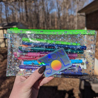 Zipper Coin Pouch Neon Hot Pink Vinyl Choose Your Zipper - Etsy