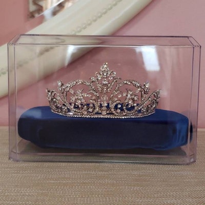 8x6x5 Tiara Crown With Combs Display Case With Velvet Cushion for ...