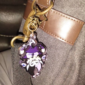 Jevil Deltarune Glitter Keychain Acrylic Epoxy Charm 2.5in. - Etsy