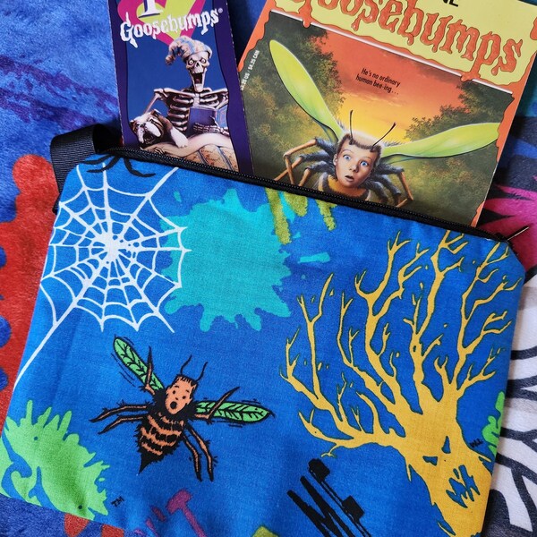 Black Cat Fortune Zipper Pouch Cosmetic Makeup Bag Halloween Handmade ...