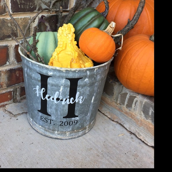 Last Name Personalized Vinyl Decal, Wedding Gift, Pumpkin Decal ...