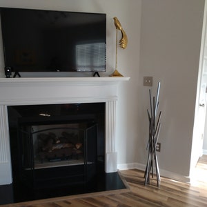 Modern Metal Contemporary Accent Pedestal Sokol Table Decor | Etsy