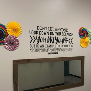 1 Timothy 4:12 Don't Let Anyone Look Down, Teen Girl, Teen Boy, Wall ...