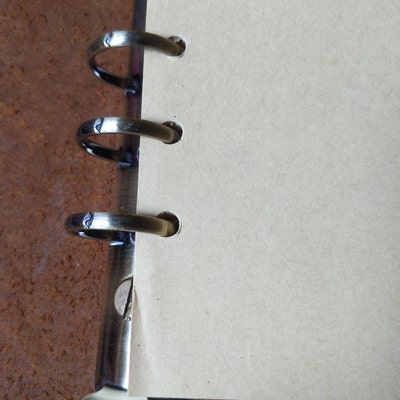 Size A5 / A6 / A7 6 Ring Leather Refillable Planner Binder, Travelers ...