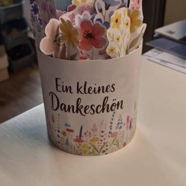 Duplo Banderole „Blumenstrauß“- Vorlage zum Ausdrucken | Danke | Blumen ...