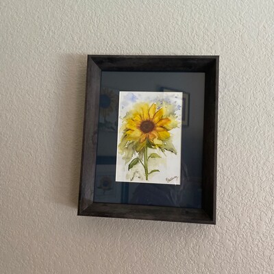 Sunflower Watercolor Painting, Original Watercolor Giclée Print by ...
