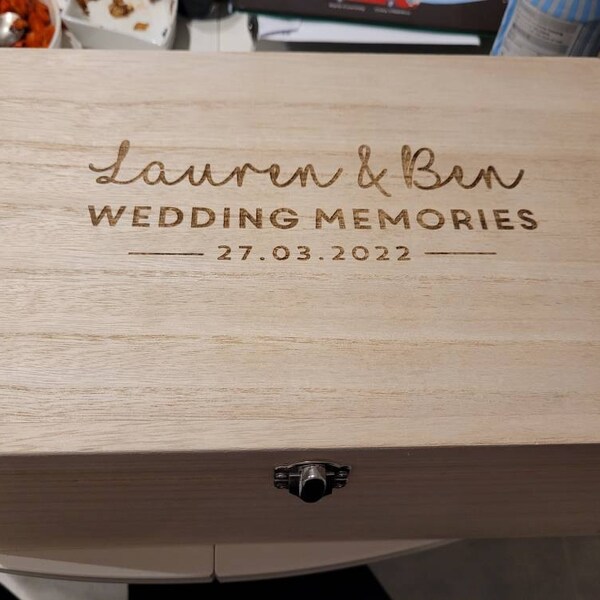 Personalised Wedding Memories Gift Keepsake Box, Wedding Memory Box ...