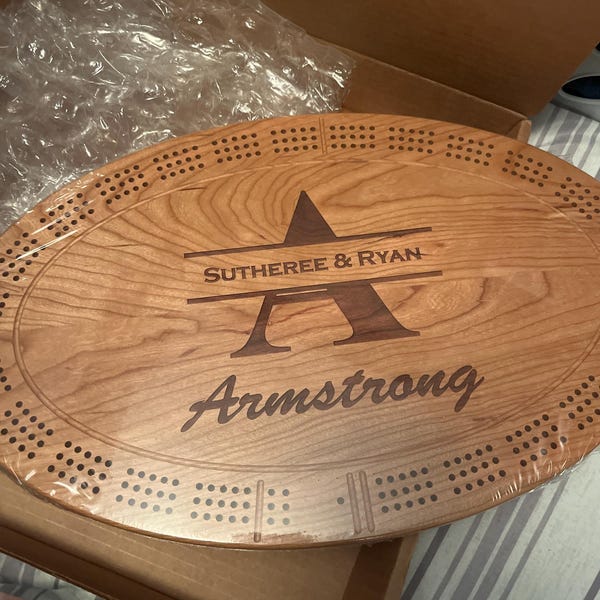 Personalized Cribbage Board, Custom Cribbage Board, Couples Gift ...