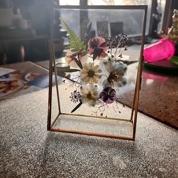 Pressed Flower Frame, Christmas Pressent, Pressed Flower Art, Flower ...